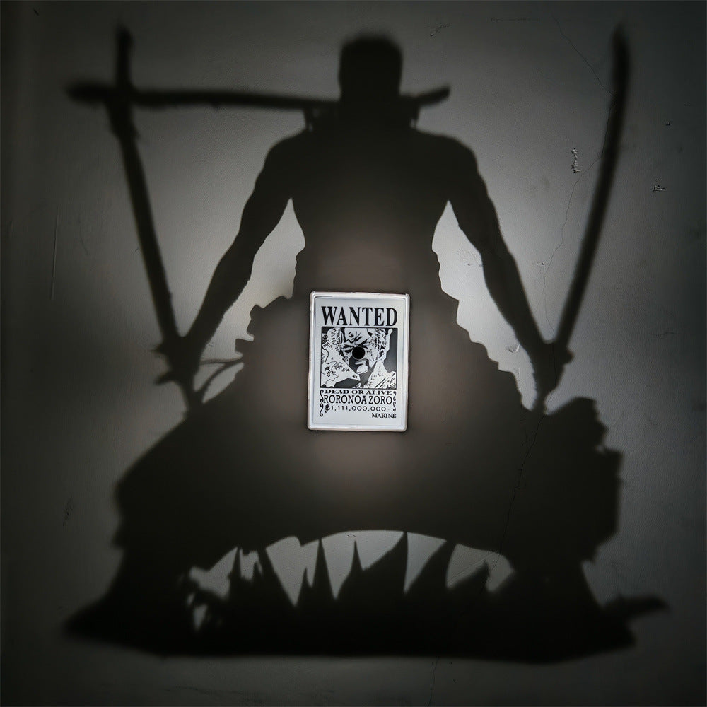 Zoro Inspired Shadow Lamp – Turn Your Room Into an Anime Scene 🔥 – Moodixa™